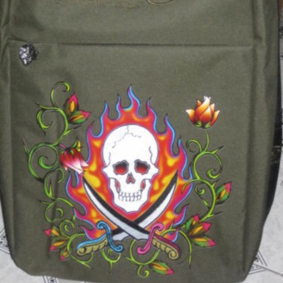 Ed Hardy | Bags | Ed Hardy Swords Backpack Wlaptop Compartment New ...